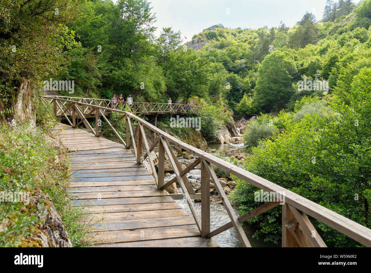 Kastamonu/Turkey-June 30 2019: People walking path to and enjoy Horma ...
