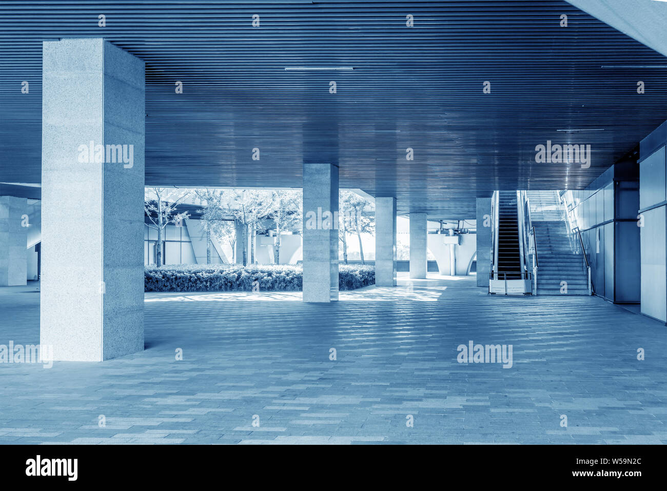 The bottom of the commercial building Stock Photo - Alamy