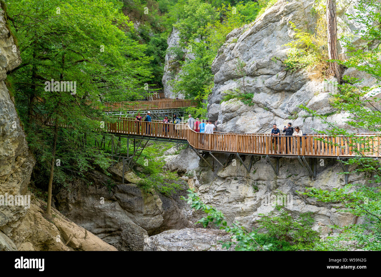 Kastamonu/Turkey-June 30 2019: People walking path to and enjoy Horma ...