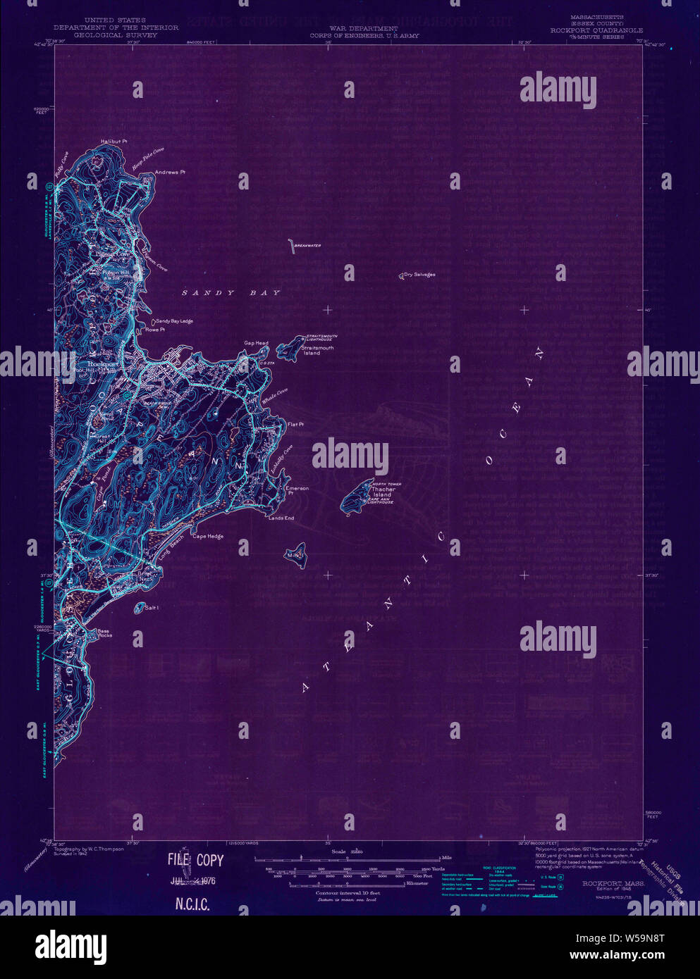 Map of rockport massachusetts hi-res stock photography and images - Alamy