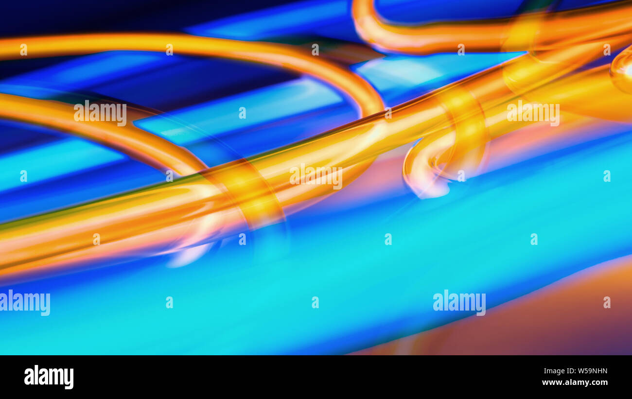 Lighting circle shape neon light Stock Photo - Alamy