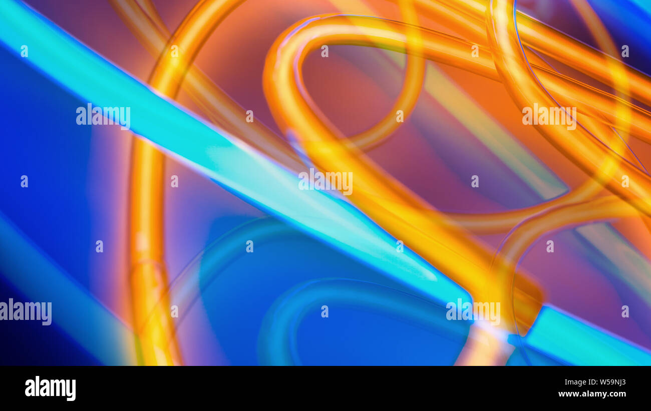 Neon electric luminous tube lighting lamp Stock Photo - Alamy