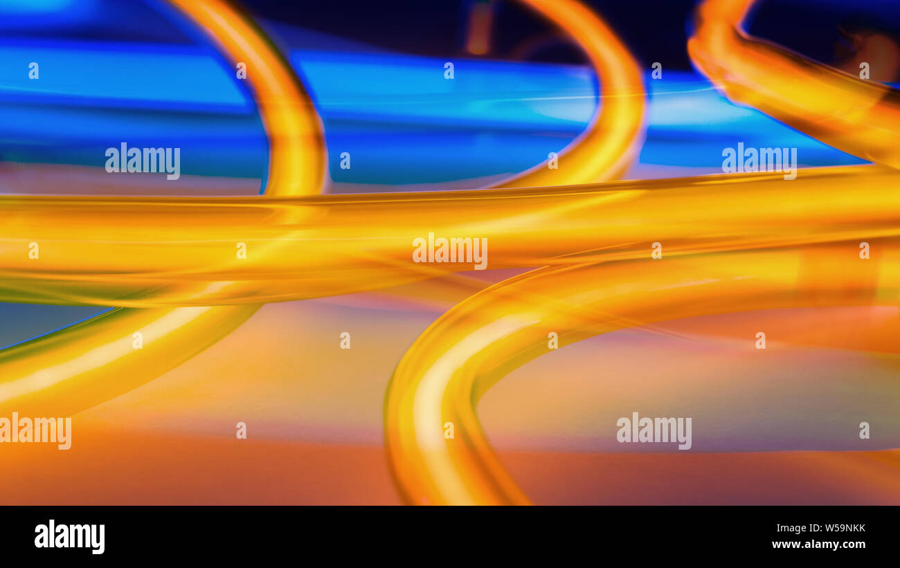 Lighting circle shape neon tube lights Stock Photo - Alamy