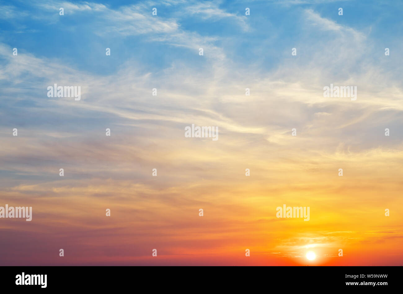 Sky background on sunset. Nature composition Stock Photo - Alamy