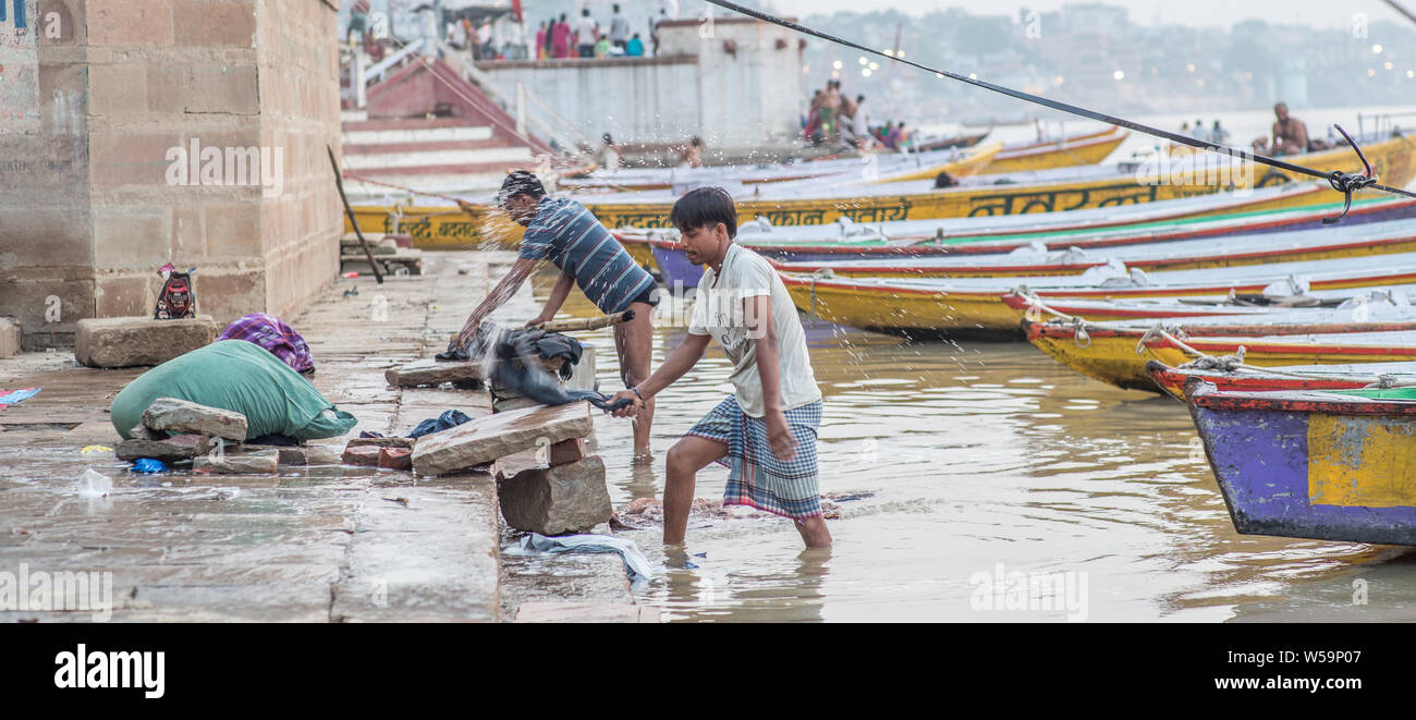 Washing Clothes In A River Stock Photos & Washing Clothes In A River ...