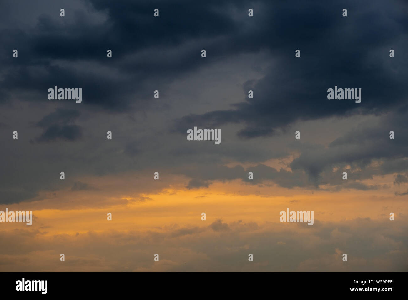 Beautiful Dramatic sky with dark clouds formations Stock Photo - Alamy