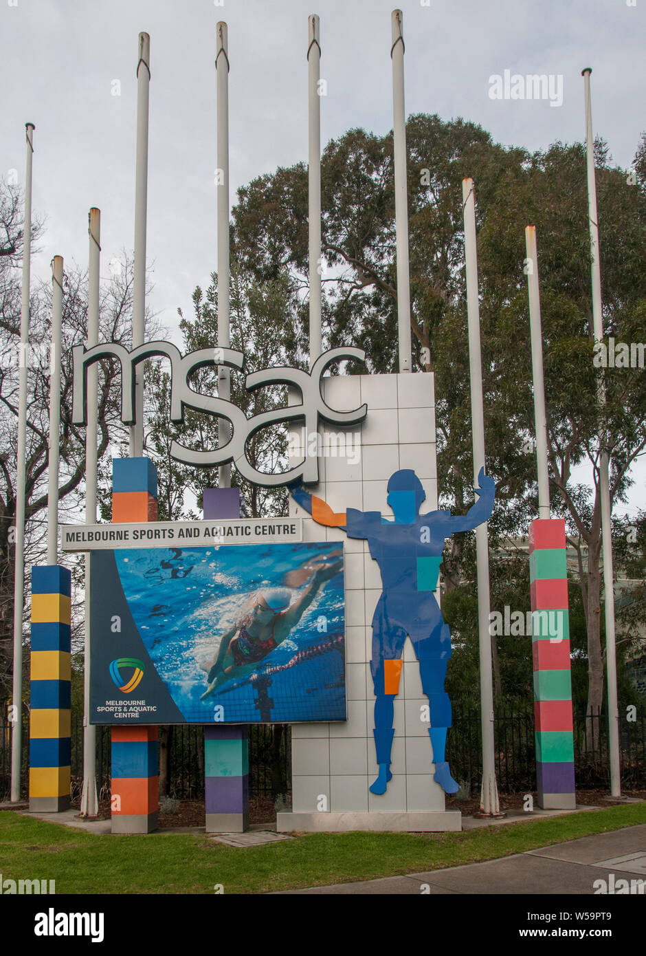 Melbourne Sports and Aquatic Centre, Albert Park Lake, Melbourne ...