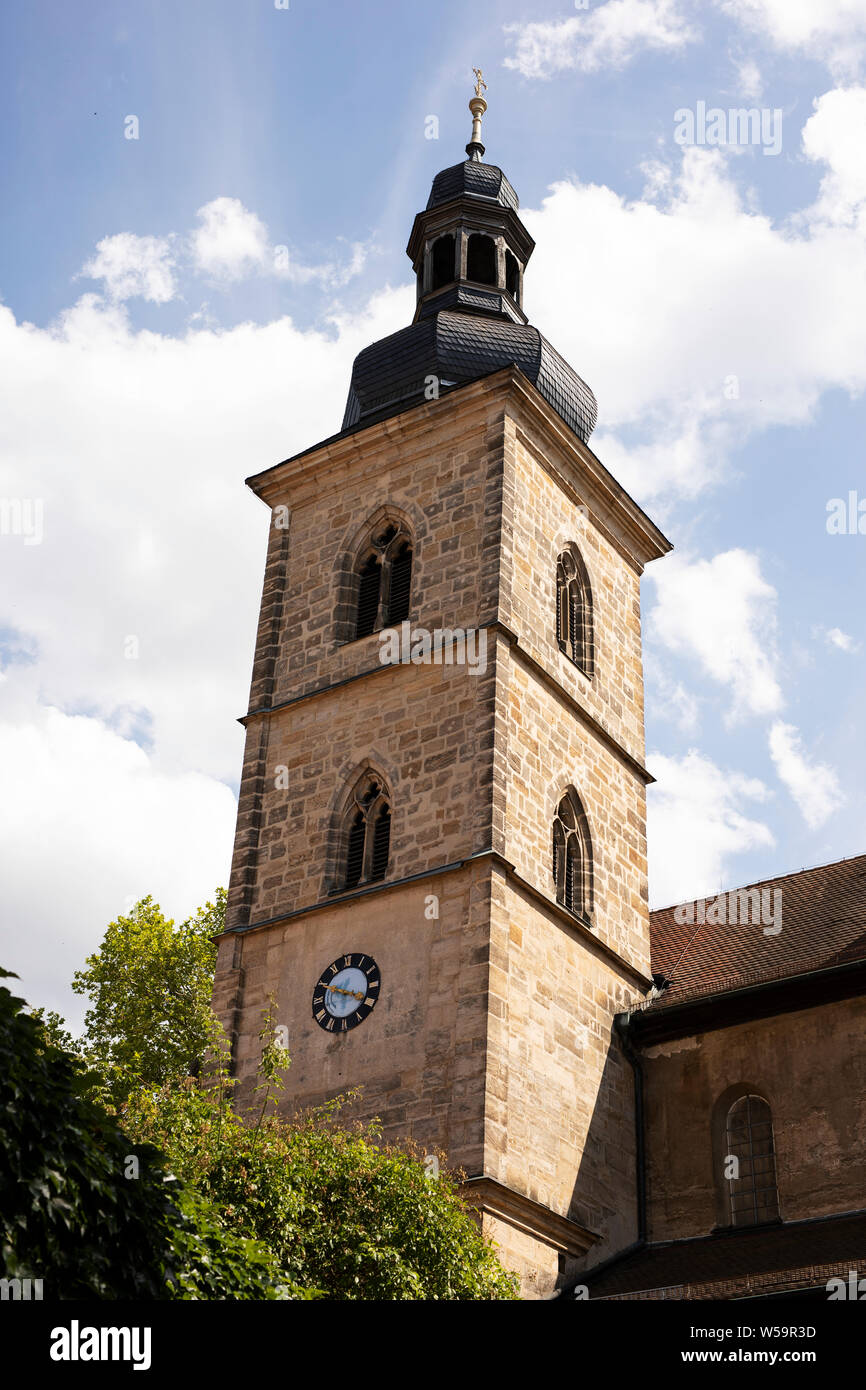 The church of St Jacob on Jakobsplatz in the Bavarian city of Bamberg ...
