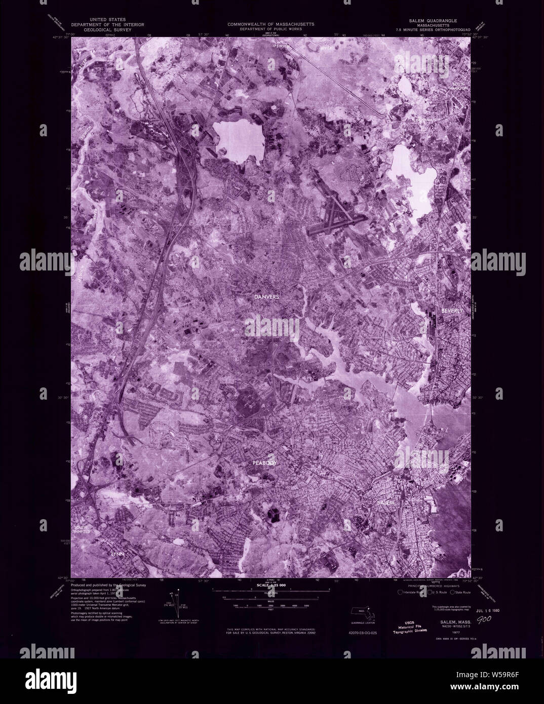 Massachusetts USGS Historical Topo Map MA Salem 351273 1977 25000 ...