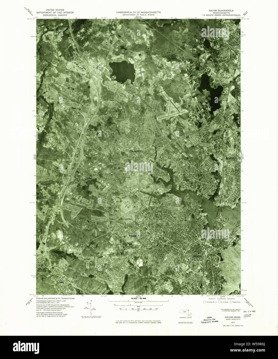 Historical map of salem hi-res stock photography and images - Alamy