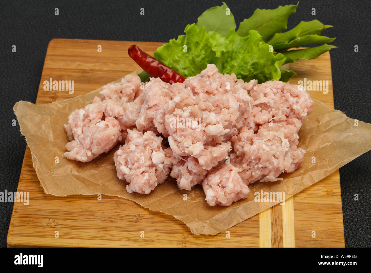 Homemade pork minced meat ready for cooking Stock Photo - Alamy