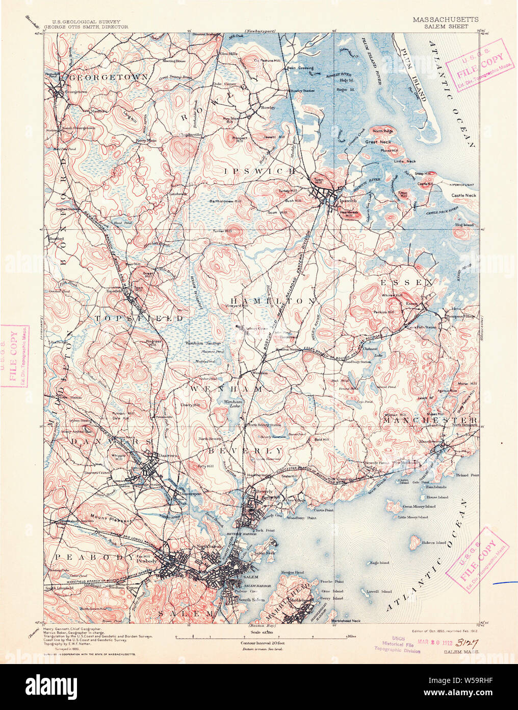 Historical map of salem hi-res stock photography and images - Alamy