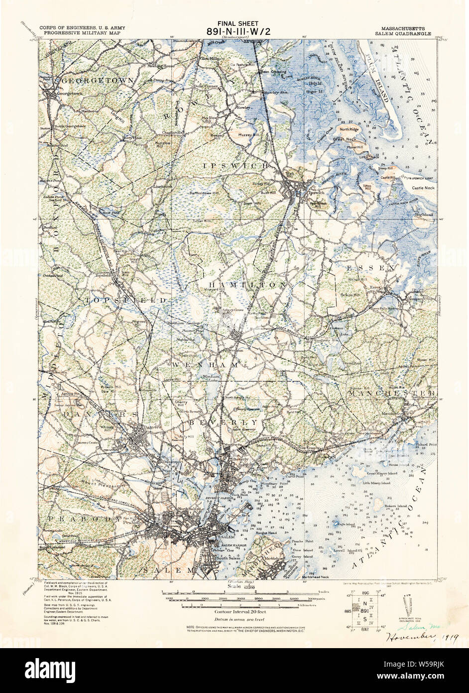 Historical map of salem hi-res stock photography and images - Alamy