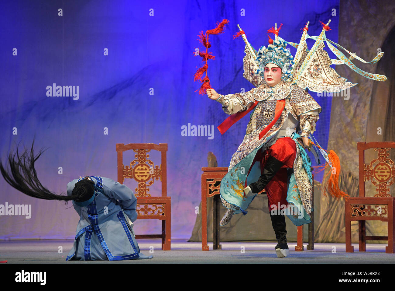 Singapore. 26th July, 2019. A Cantonese opera performance is staged by the Sing Fei Cantonese ...