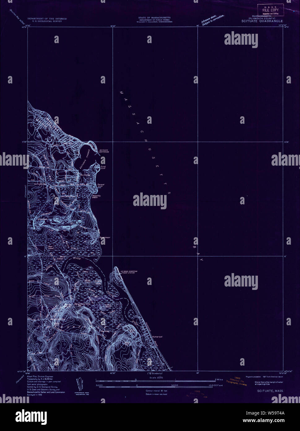 Scituate massachusetts map hi-res stock photography and images - Alamy