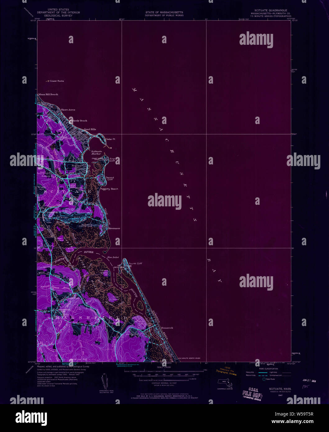 Map of scituate hi-res stock photography and images - Alamy