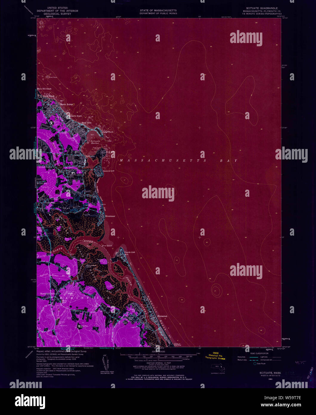 Map of scituate hi-res stock photography and images - Alamy