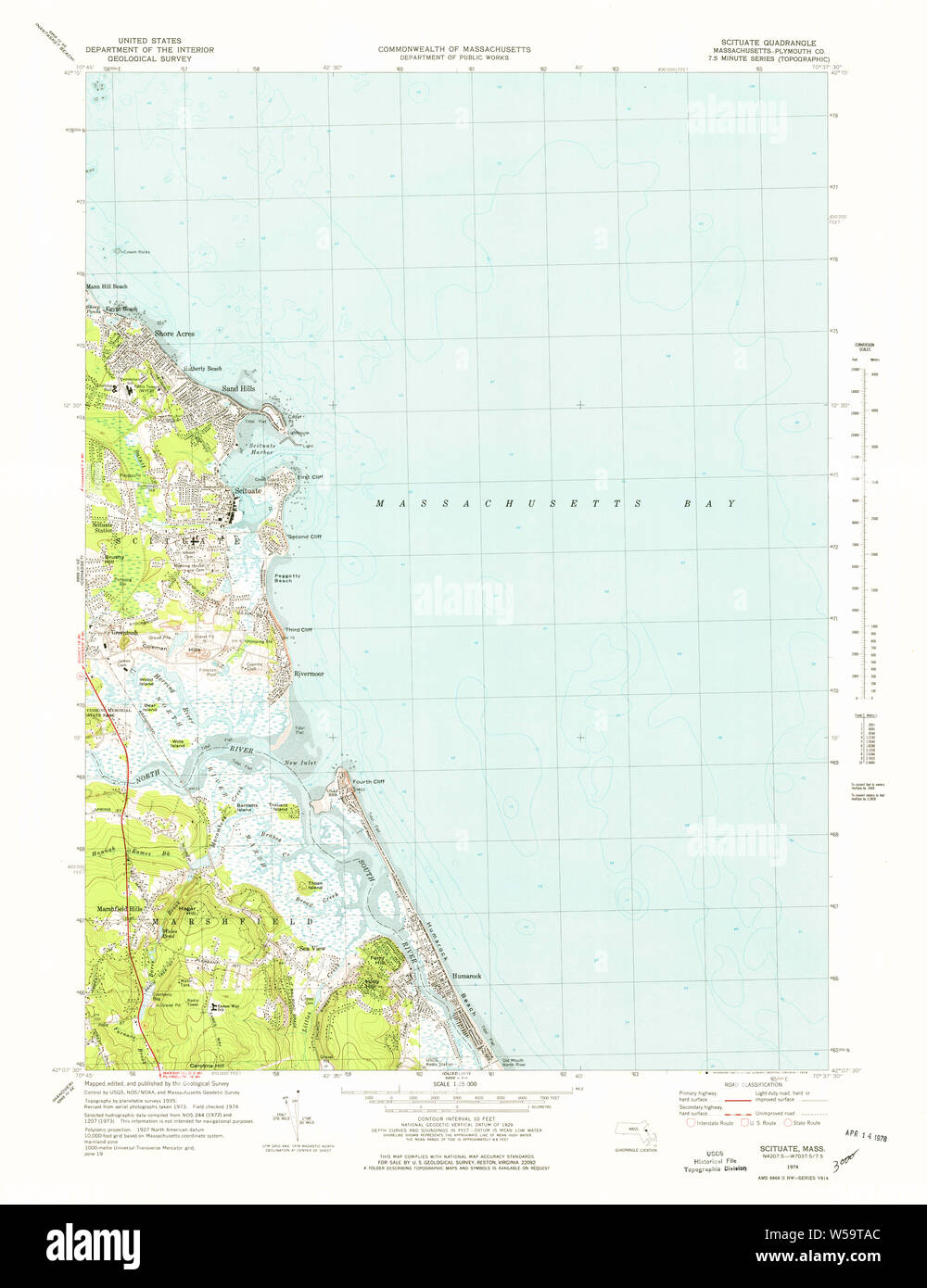 Scituate massachusetts map hi-res stock photography and images - Alamy
