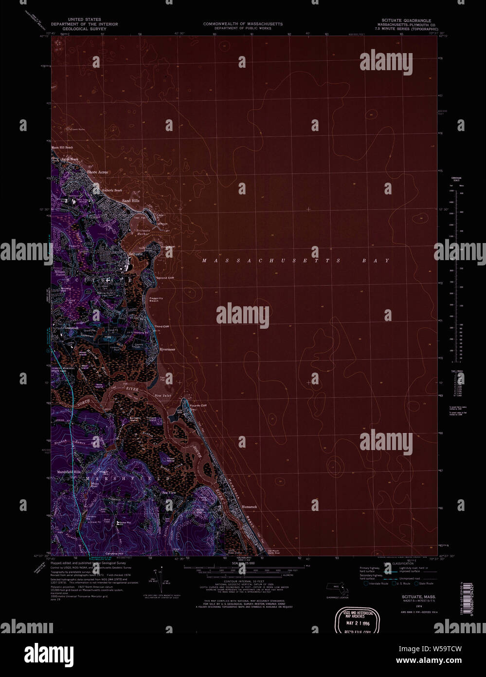 Map of scituate hi-res stock photography and images - Alamy