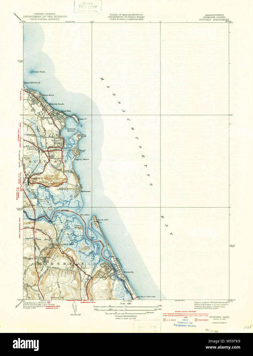 Map of scituate hi-res stock photography and images - Alamy