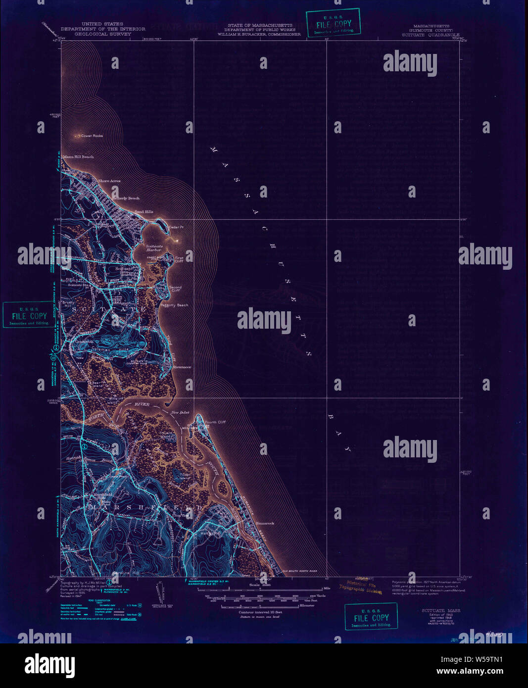 Map of scituate hi-res stock photography and images - Alamy