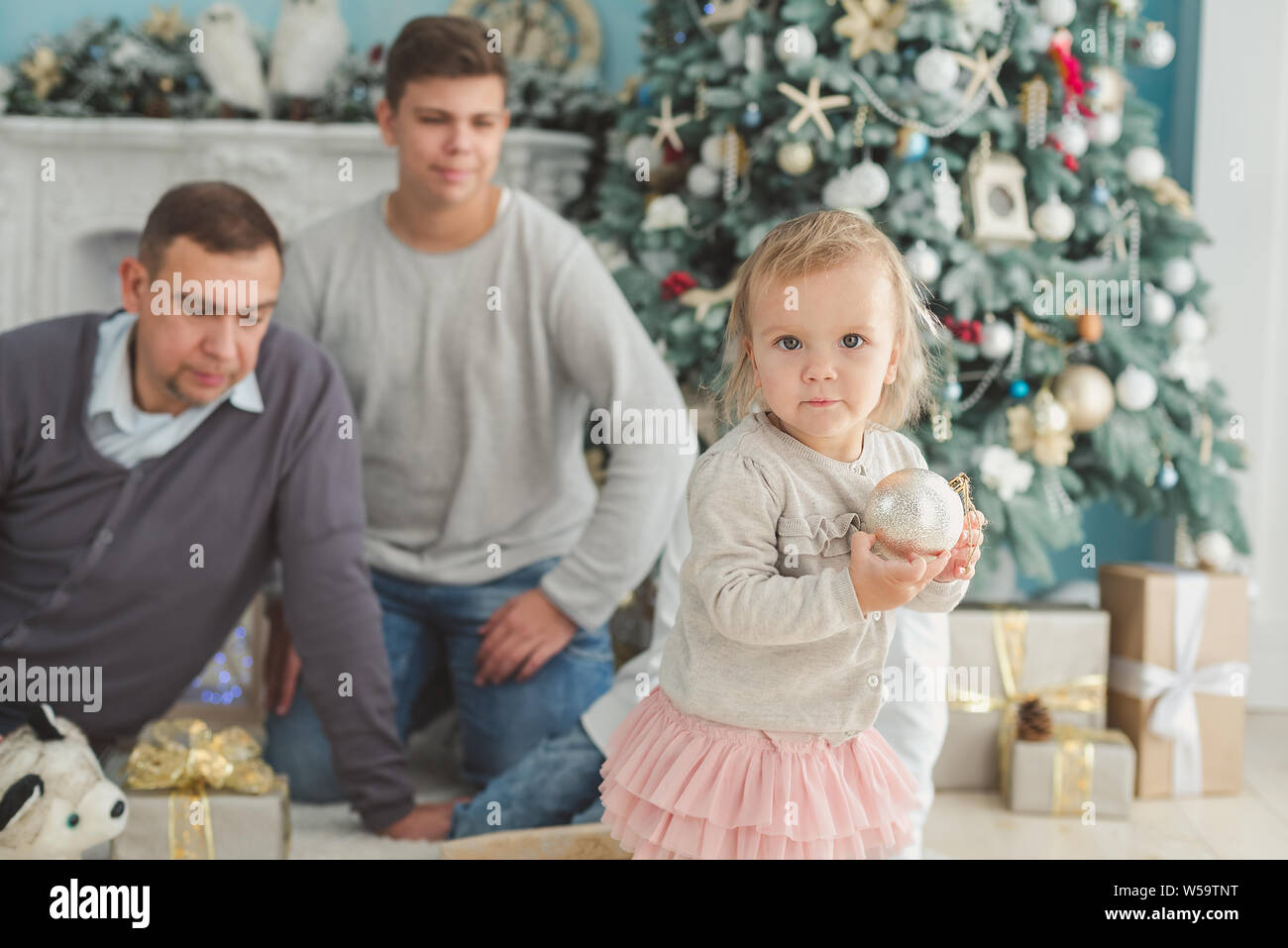 joy and happiness concept. portrait of large family gathering. sitting ...