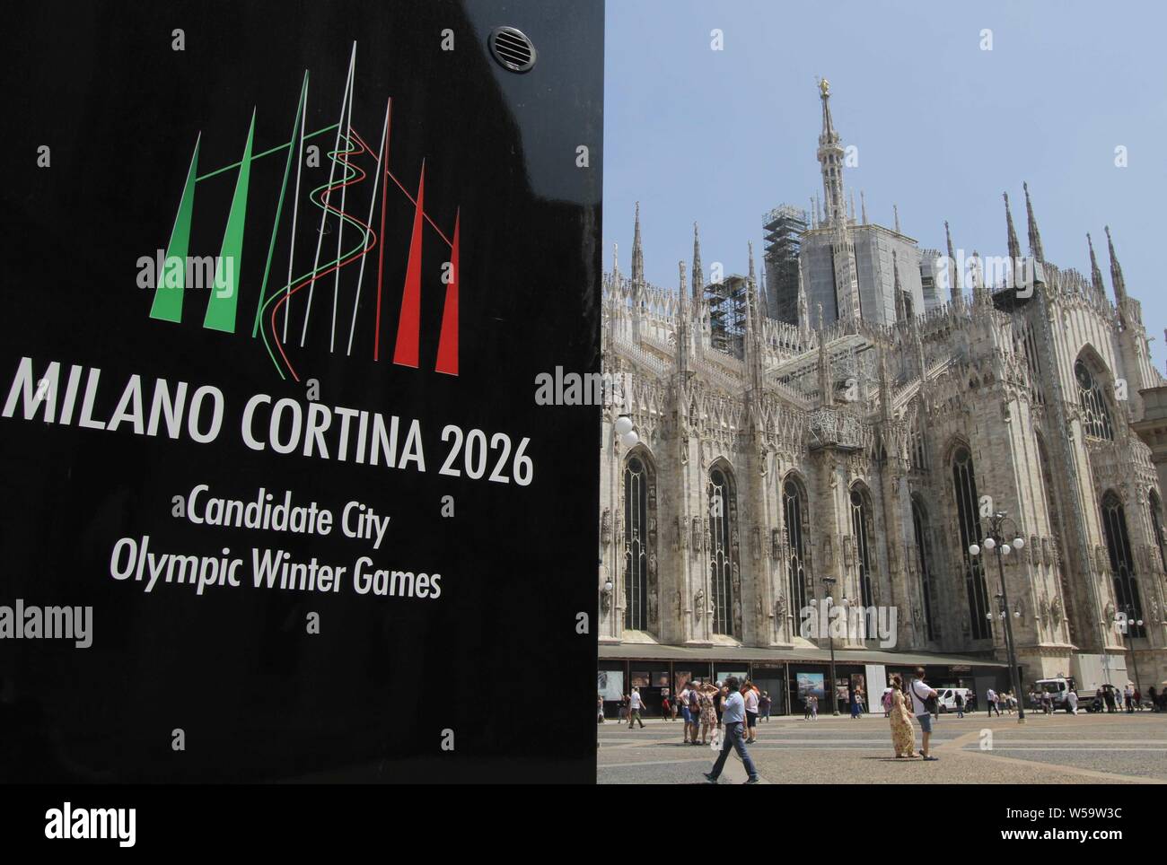 Milano Cortina 2026 Candidate City for the Olympic Winter Games signage ...