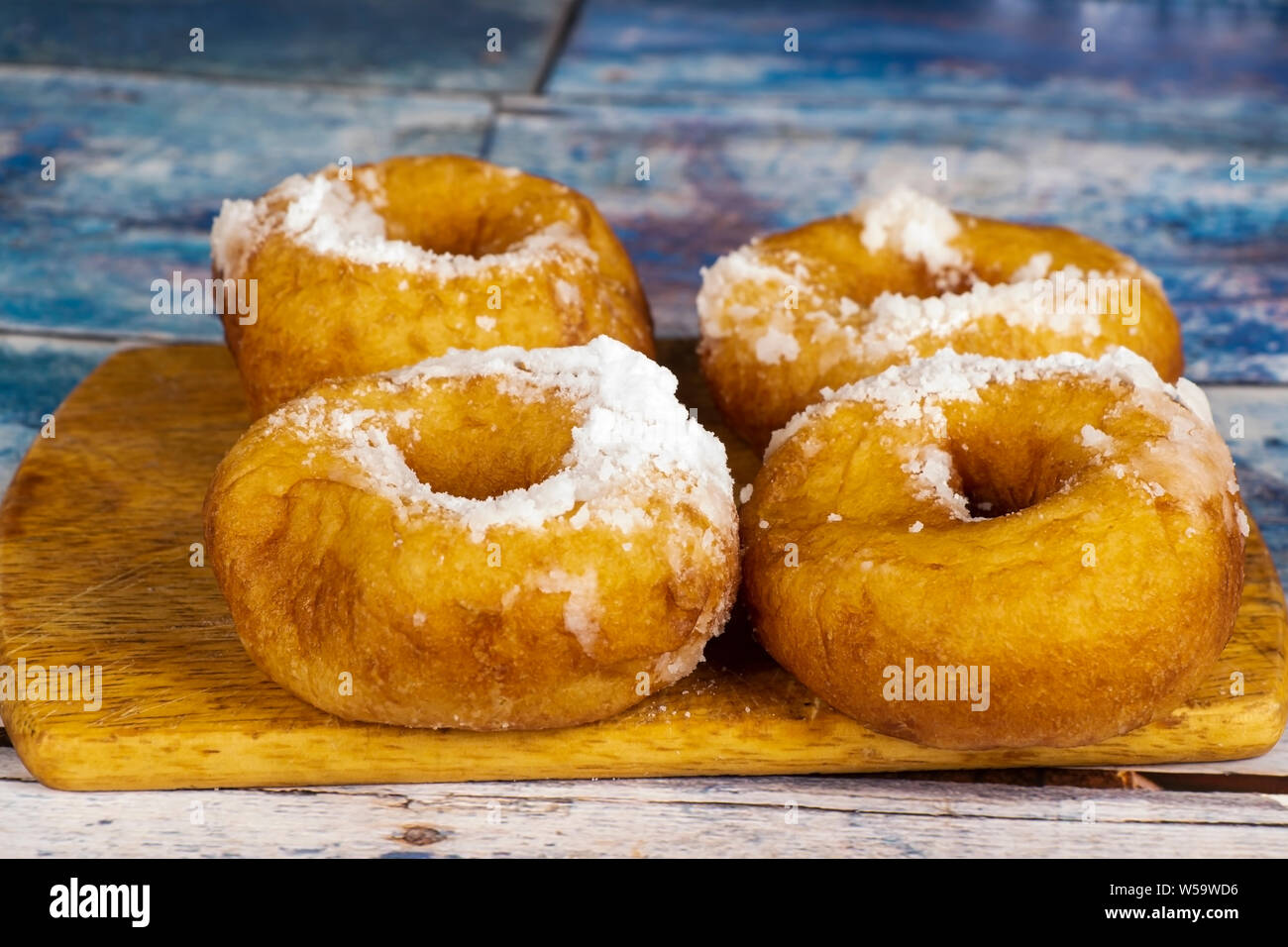 Fresh donuts with powdered sugar Stock Photo - Alamy