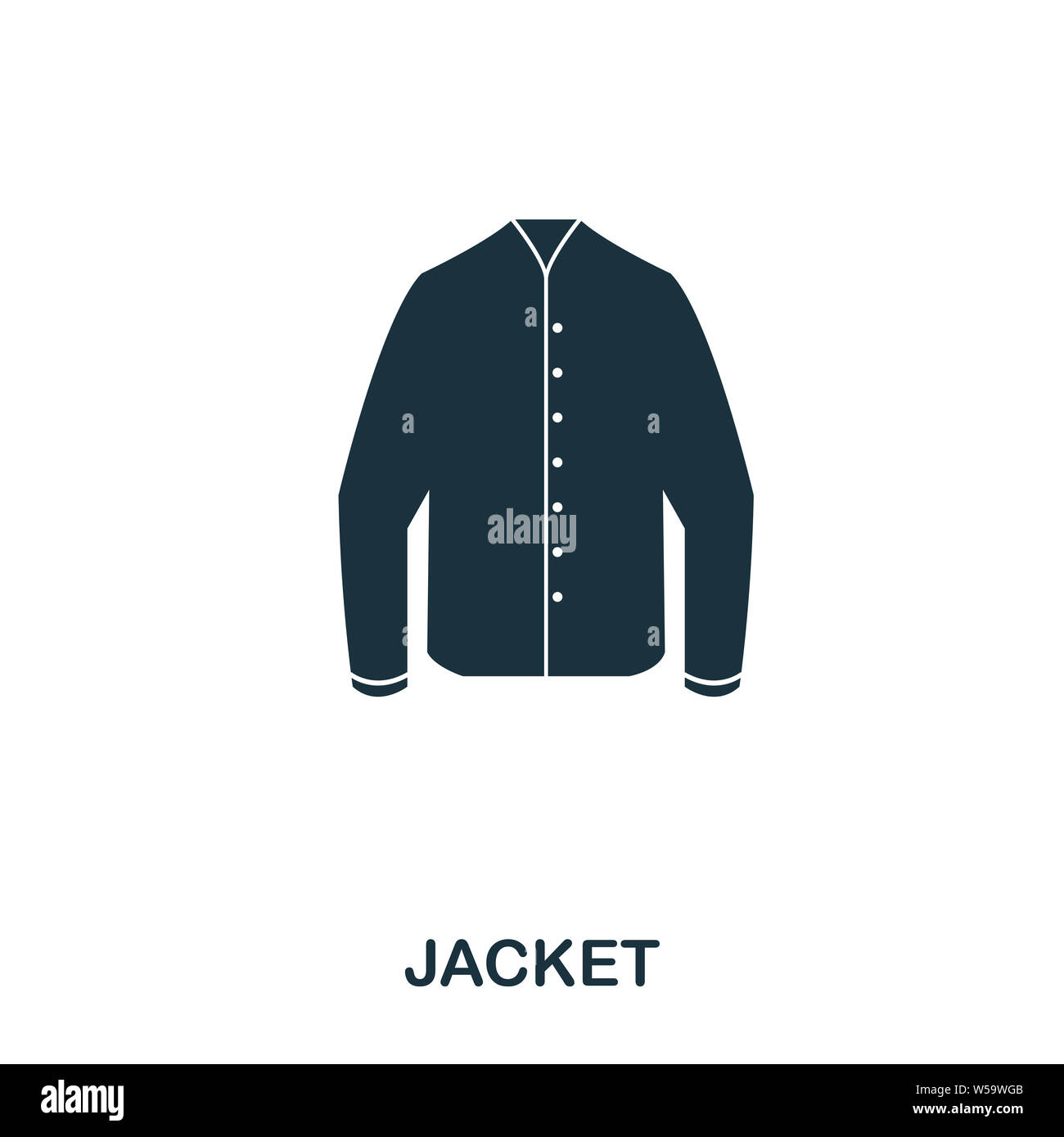 Jacket icon. Flat style icon design. UI. Illustration of jacket icon ...