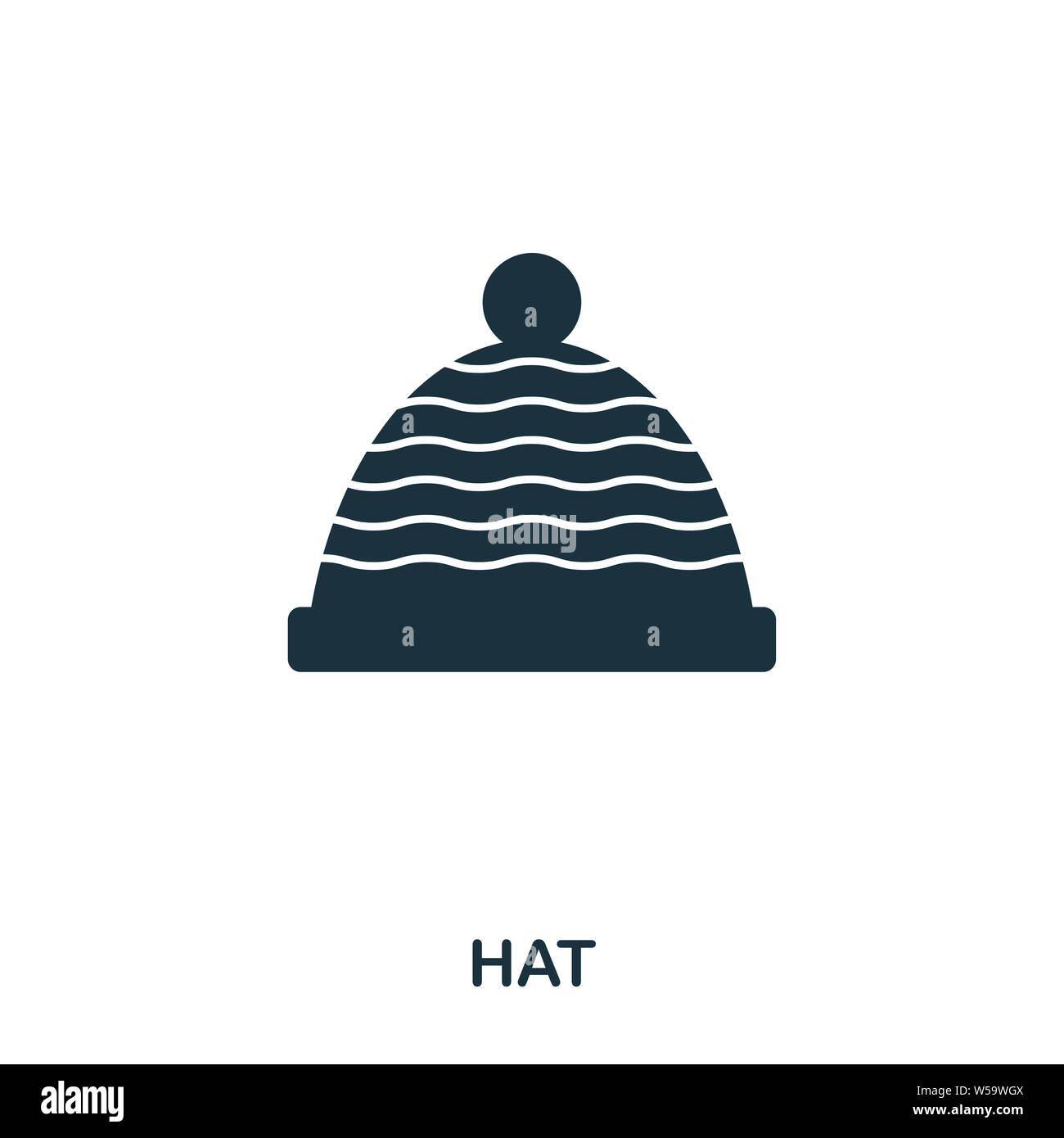 Winter Hat icon. Flat style icon design. UI. Illustration of hat icon ...