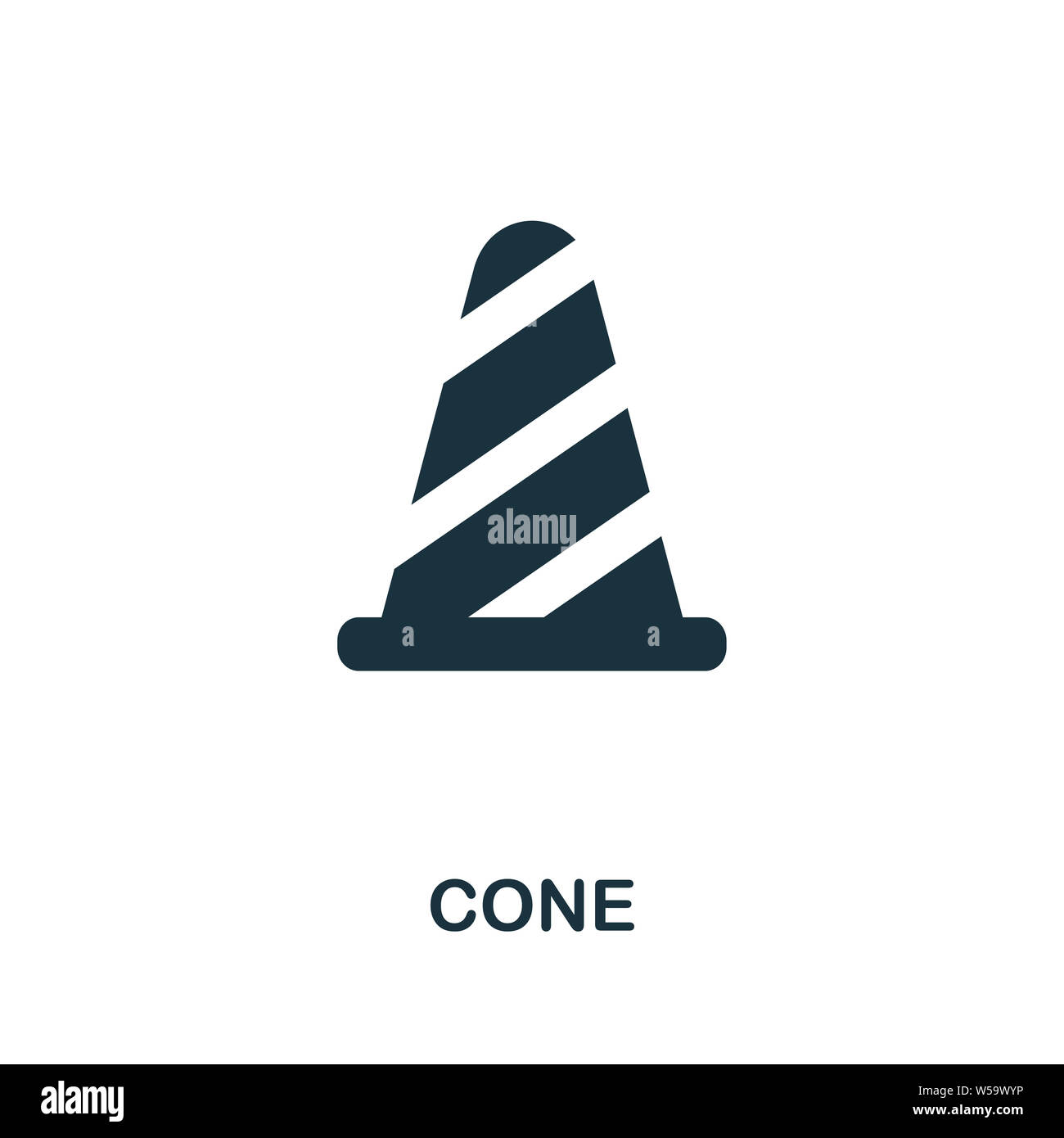 Cone icon symbol. Creative sign from construction tools icons ...