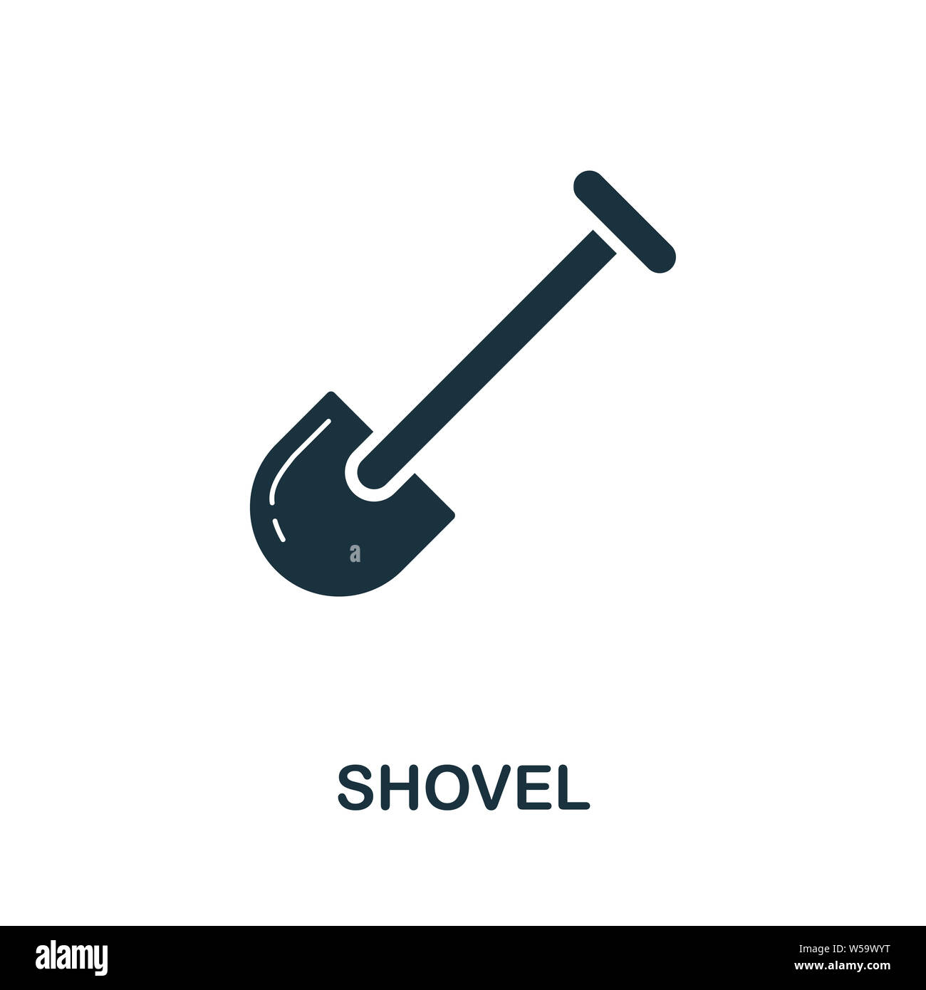 Shovel icon symbol. Creative sign from construction tools icons ...