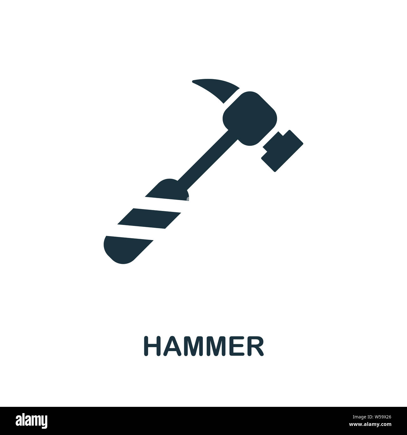 Hammer icon symbol. Creative sign from construction tools icons ...