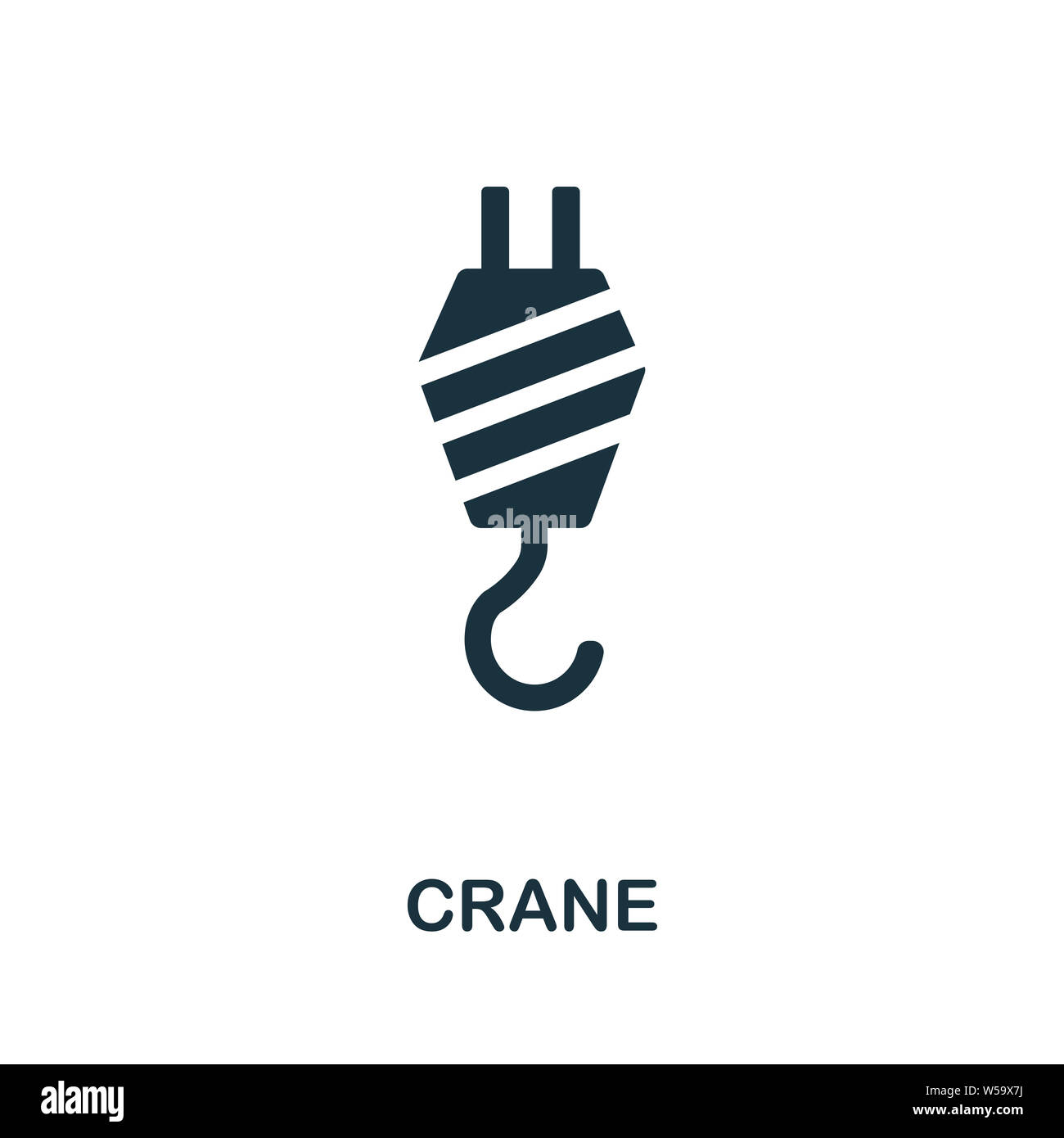 Crane icon symbol. Creative sign from construction tools icons ...