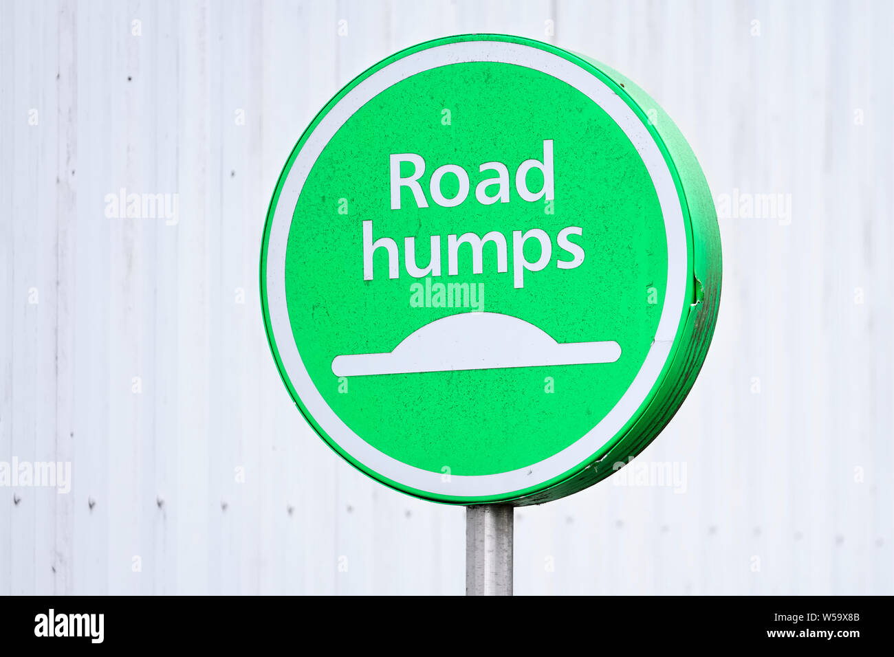 Road humps safety sign for cars and all vehicles Stock Photo - Alamy