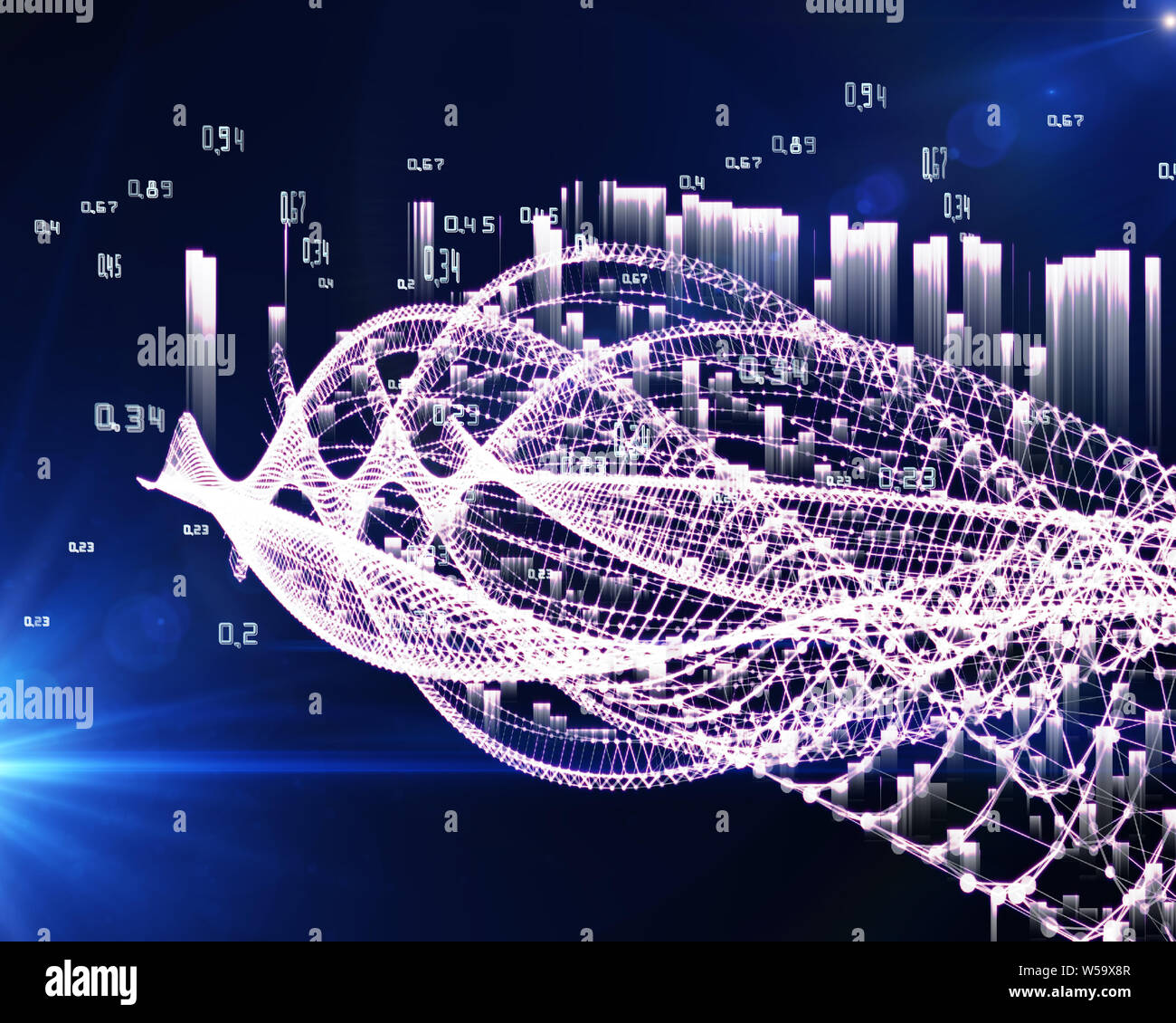Abstract analysis infographics light background. Big data concept Stock ...