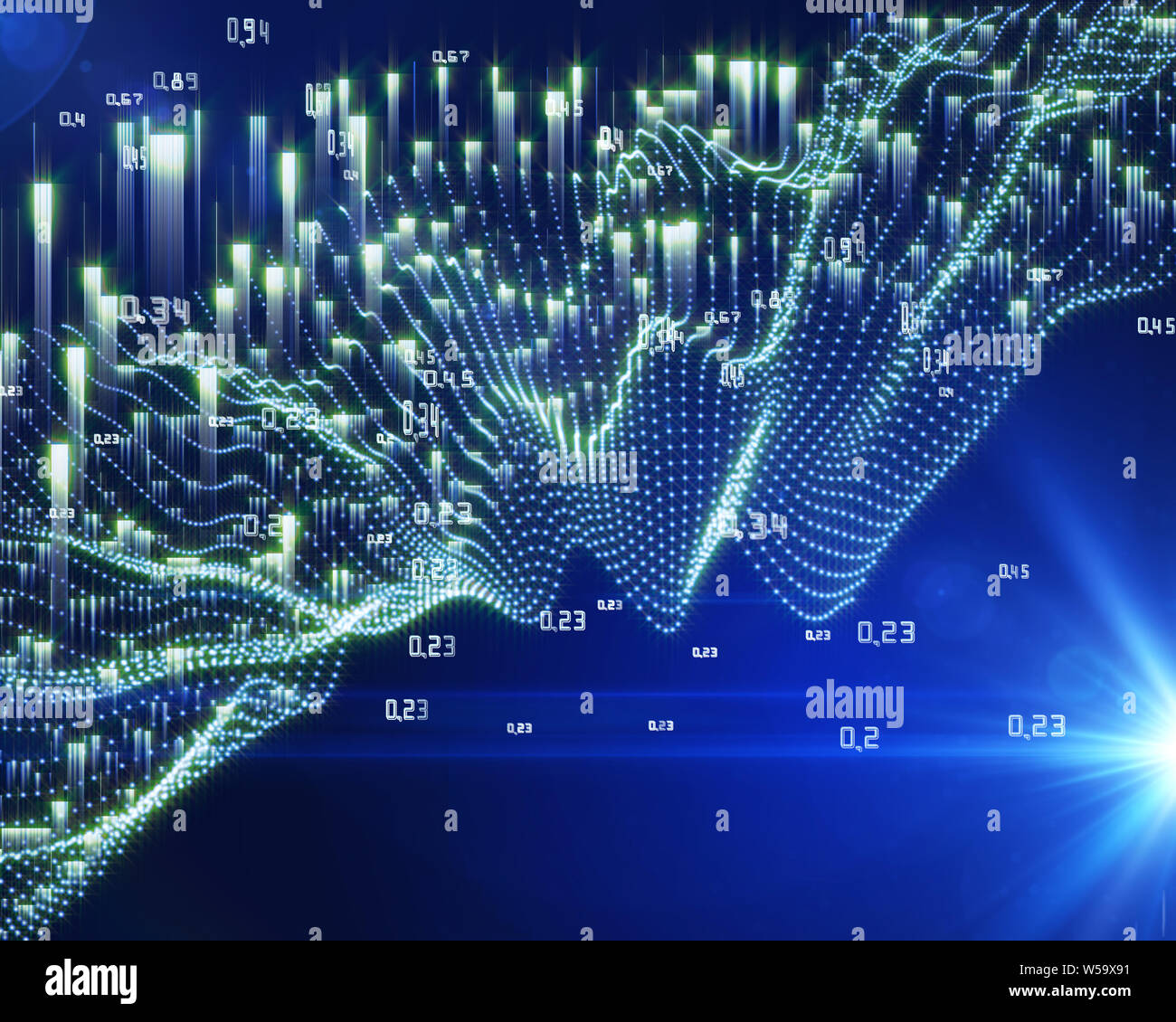 Abstract analysis infographic on shines background. Big data concept ...