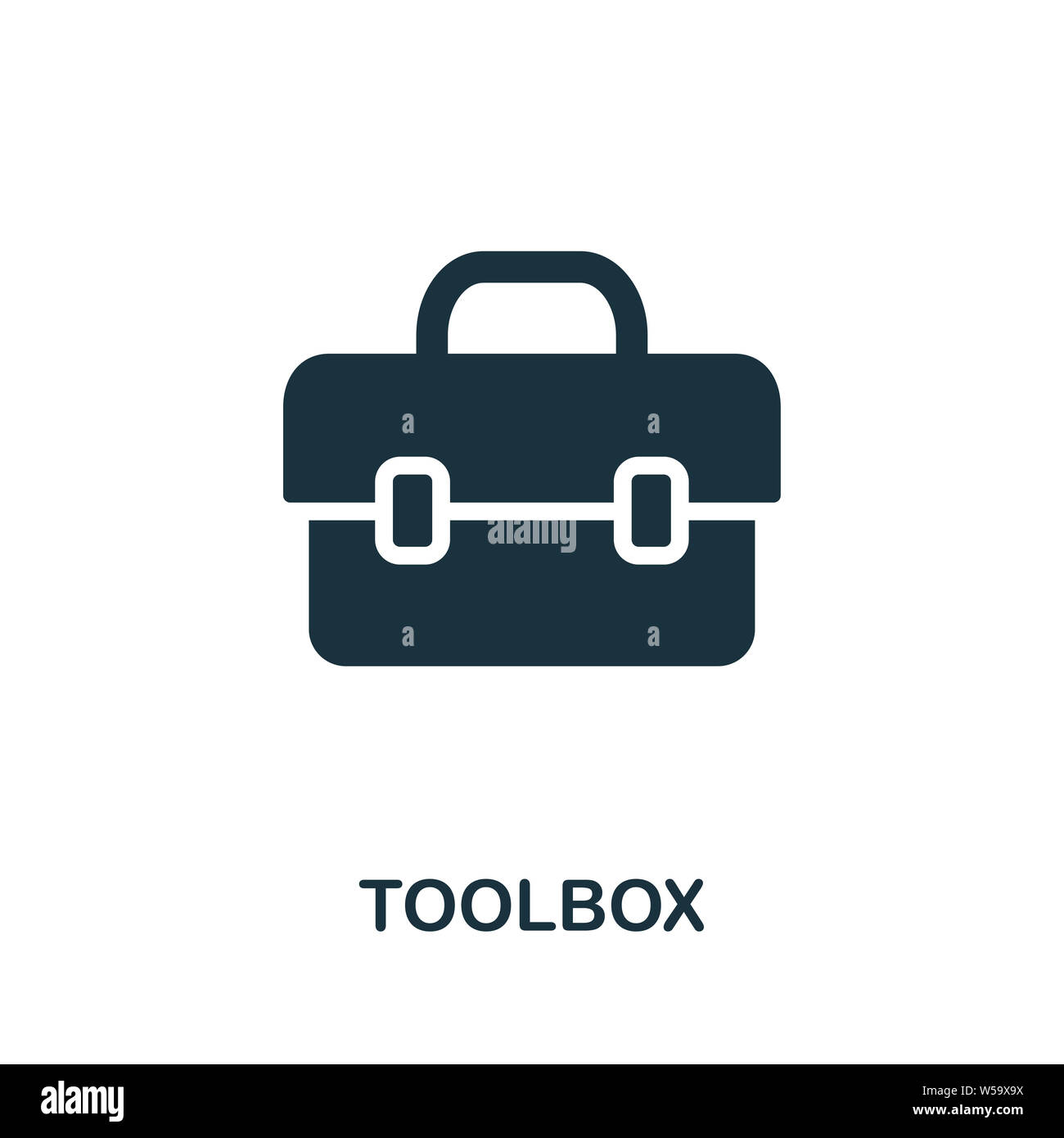 Toolbox icon symbol. Creative sign from construction tools icons ...