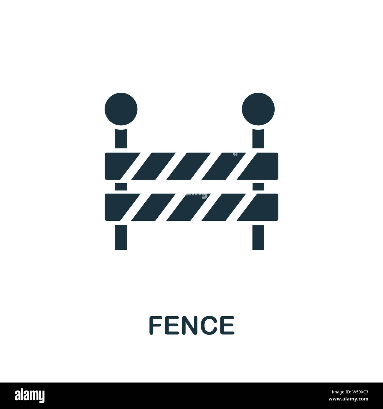 Fence icon symbol. Creative sign from construction tools icons ...