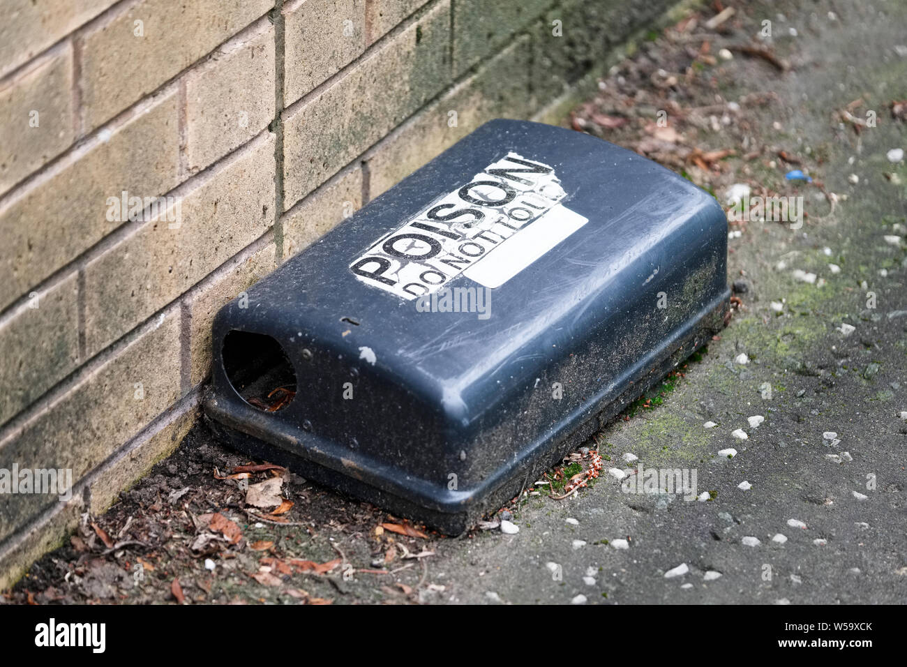Rat poison trap box container to kill any rodent pest control Stock ...