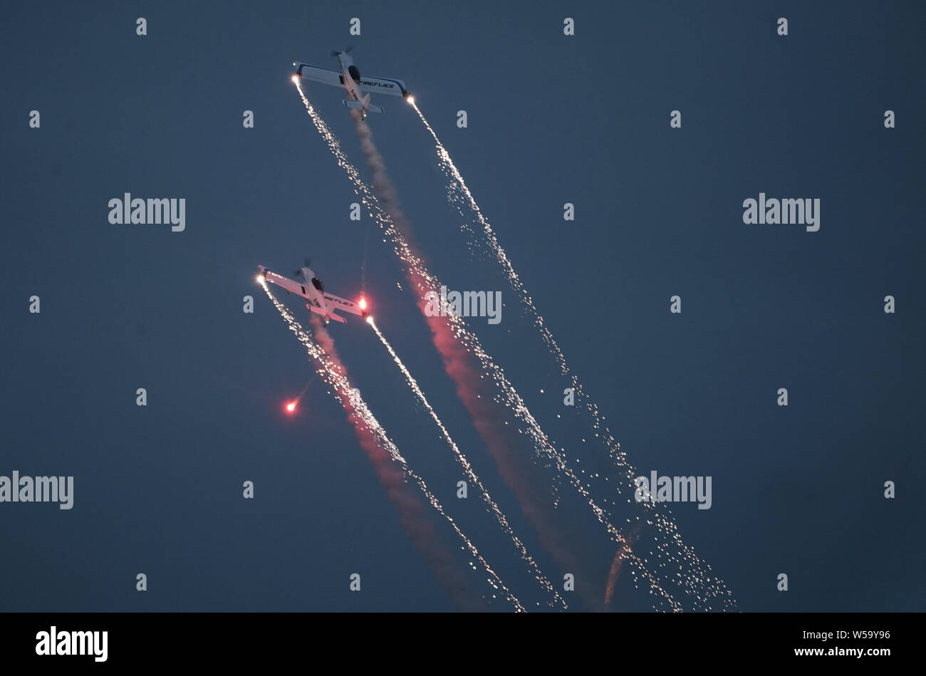 The Fireflies aerobatic display team perform last night at the ...