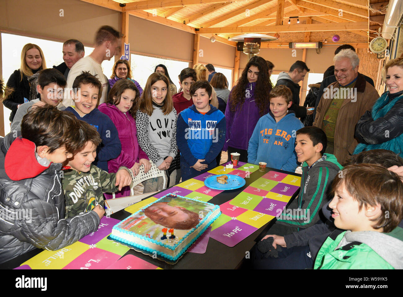 Kids birthday party greece hi-res stock photography and images - Alamy