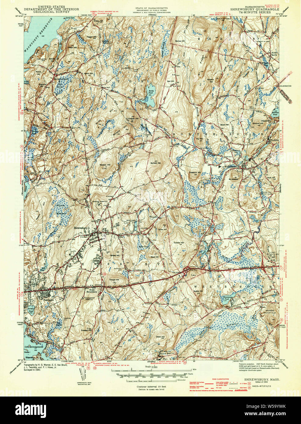 Map of shrewsbury hi-res stock photography and images - Alamy