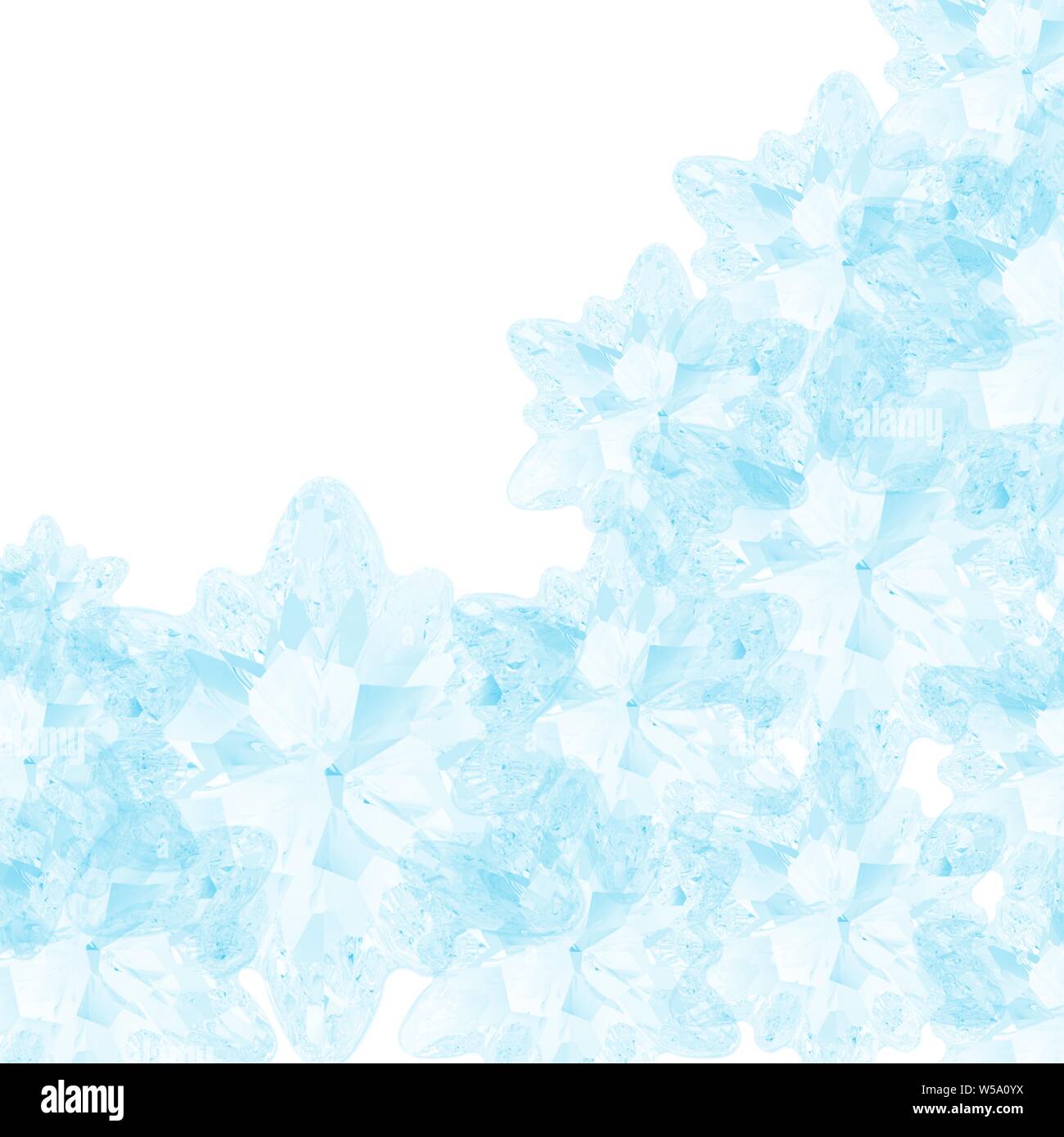 blue hand drawn transparent floral jewels background pattern with white ...