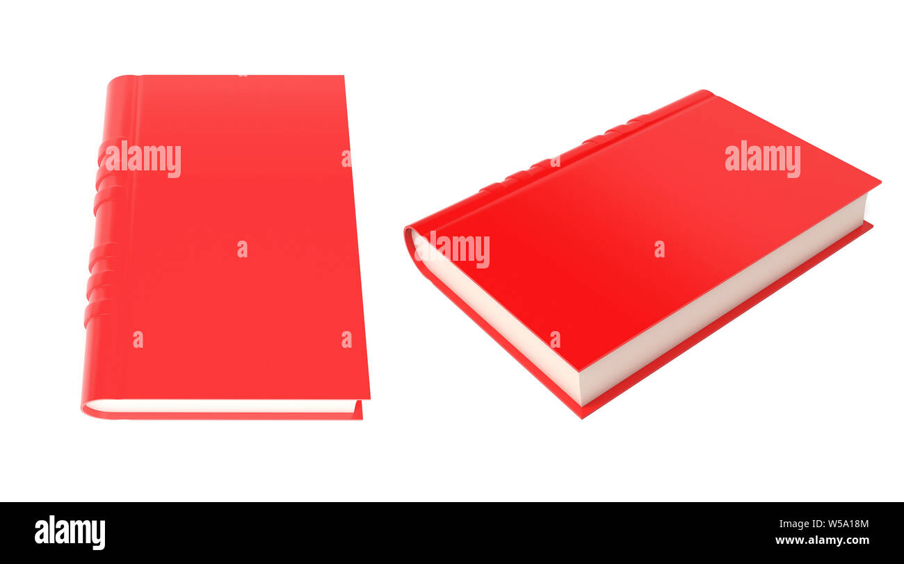 Red book. 3d rendering illustration isolated on white background Stock ...