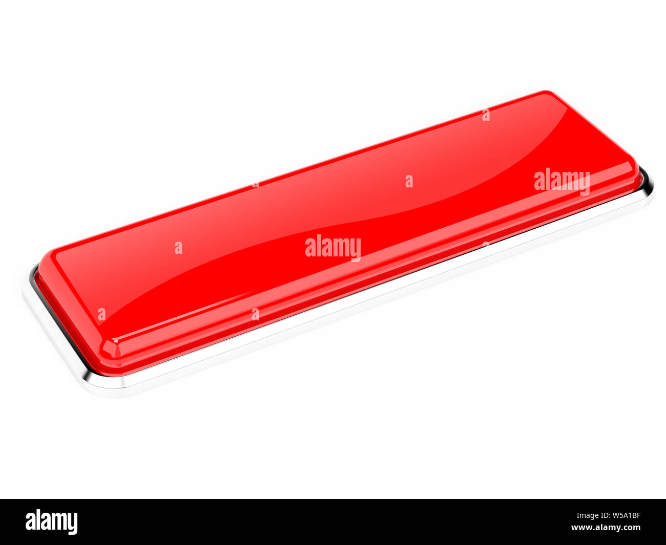 Red button. Glass shiny icon. 3d rendering illustration isolated on ...