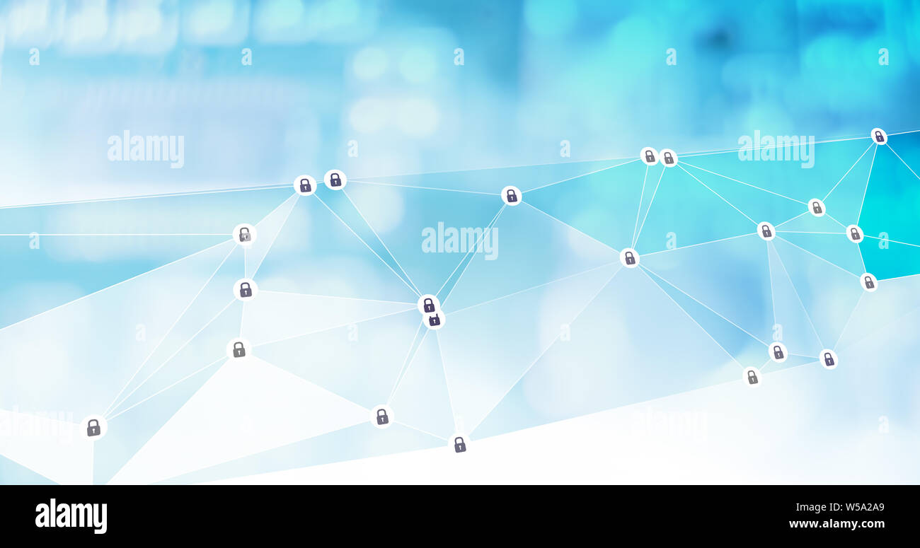 Triangle background connected lines, cyber security concept, connect ...