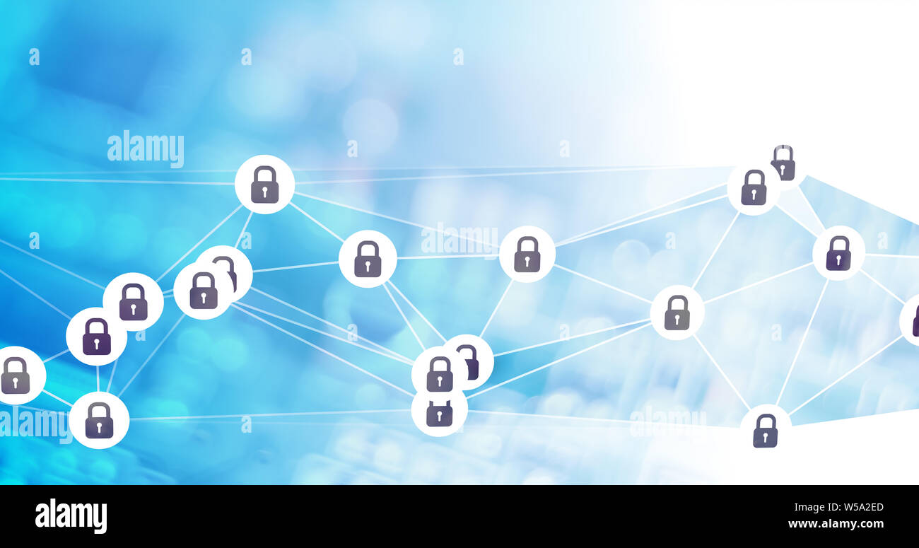 Cyber thief safe, digital world security threats Stock Photo - Alamy