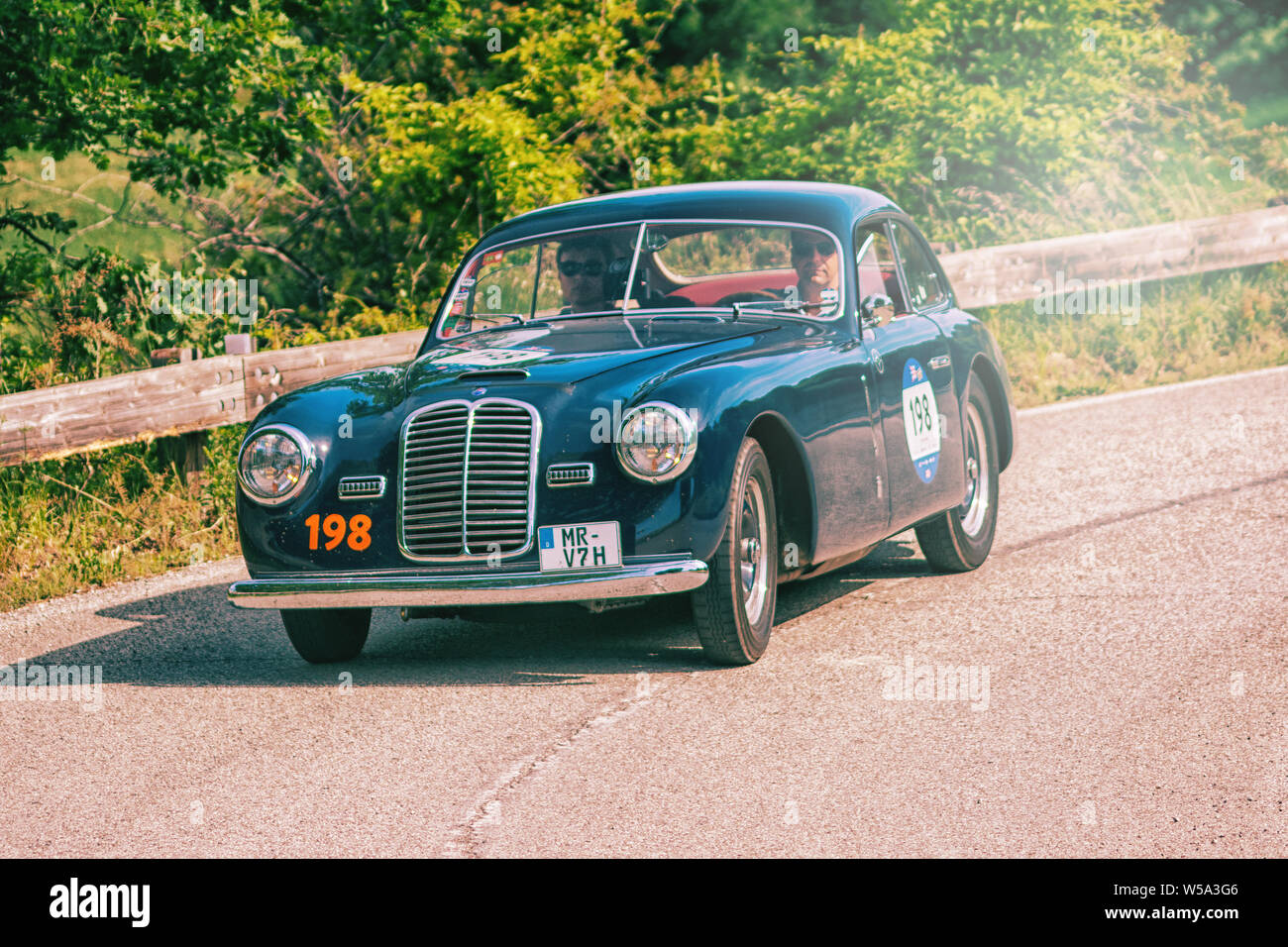 MASERATI A6 1500 BERLINETTA PININ FARINA 1950 on an old racing car in ...