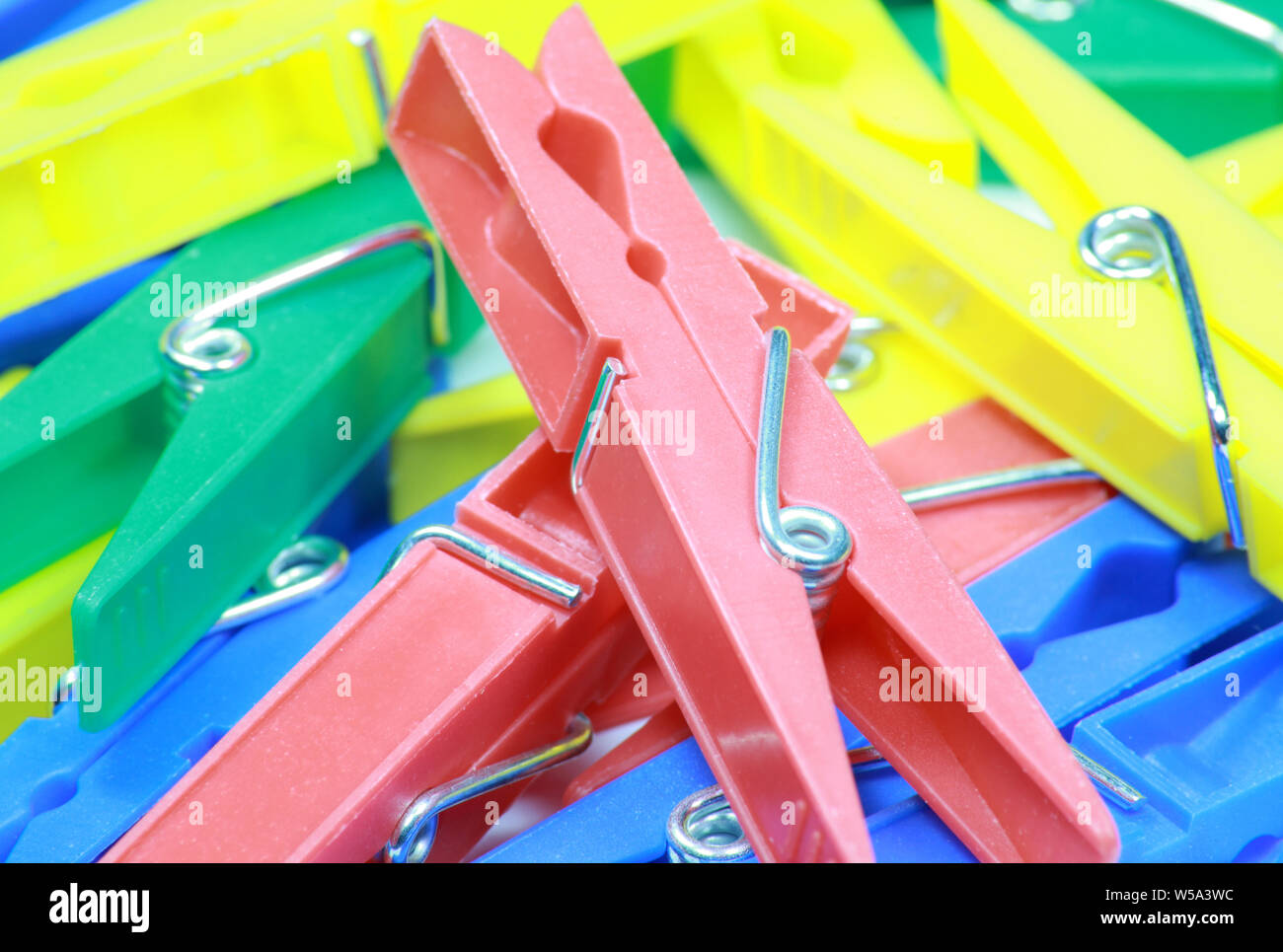 set of plastic clothespin Stock Photo - Alamy